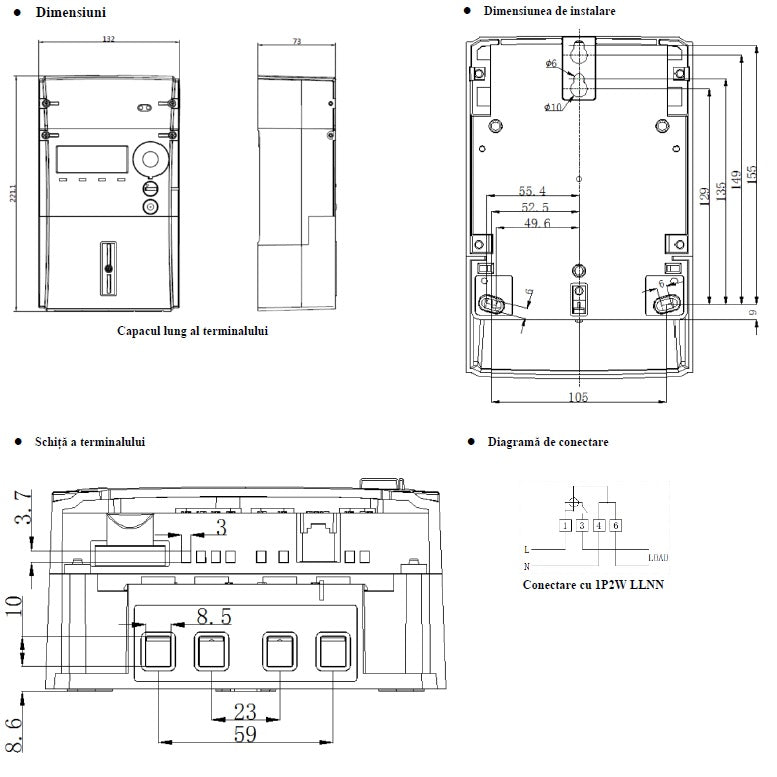 Contor de energie electrica, inteligent, monofazat, conectat direct ...