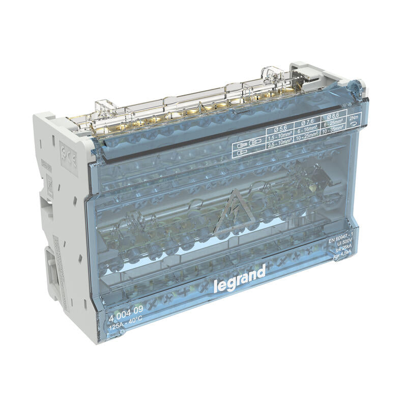 Repartitor modular, 4P, 125A, 8 module, Legrand 400409 - Alternativo.ro